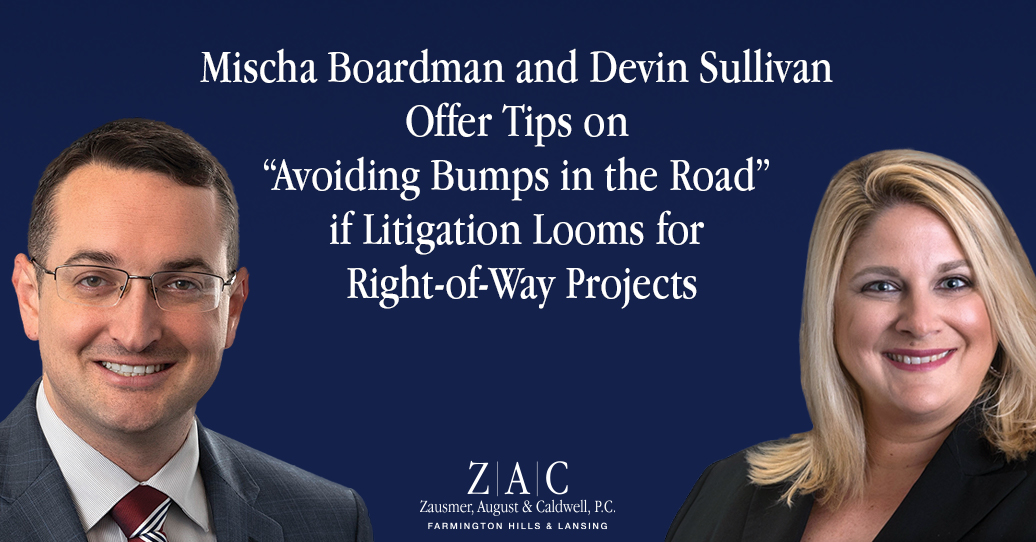 Mischa Boardman and Devin Sullivan Offer Tips on “Avoiding Bumps in the ...